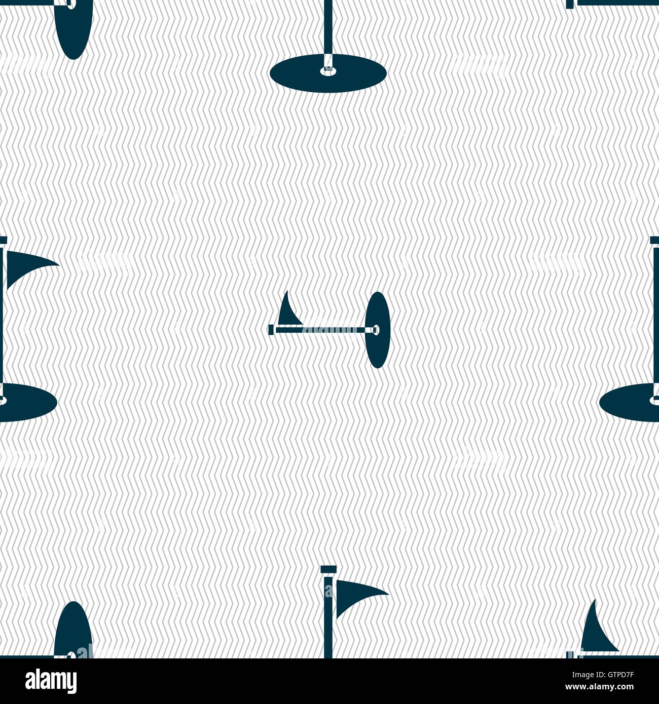 Golf icon sign. Seamless pattern with geometric texture. Vector Stock ...