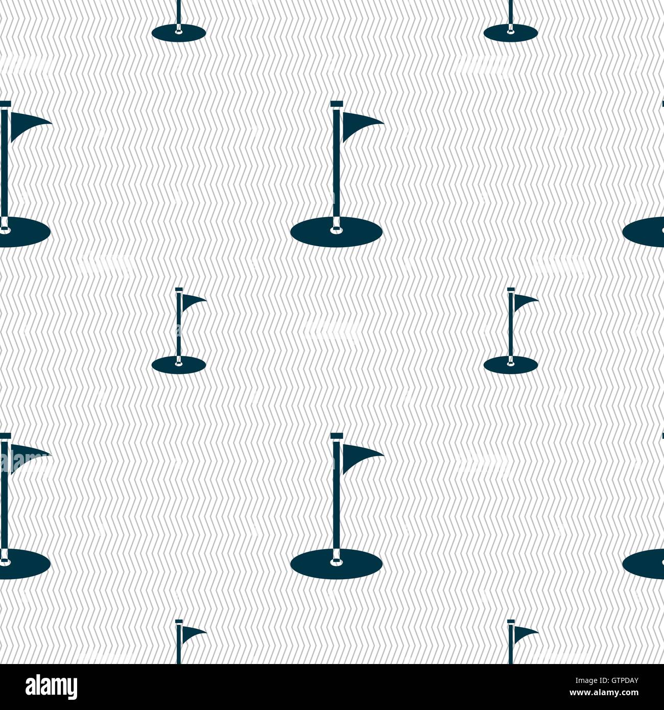 Golf icon sign. Seamless pattern with geometric texture. Vector Stock ...