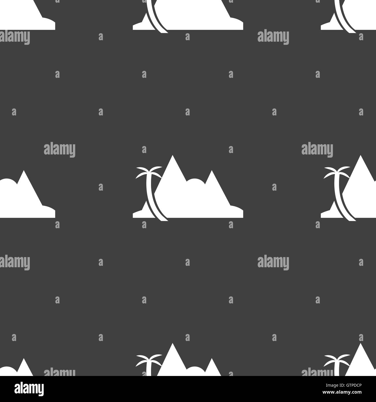 Mirage icon sign. Seamless pattern on a gray background. Vector Stock ...