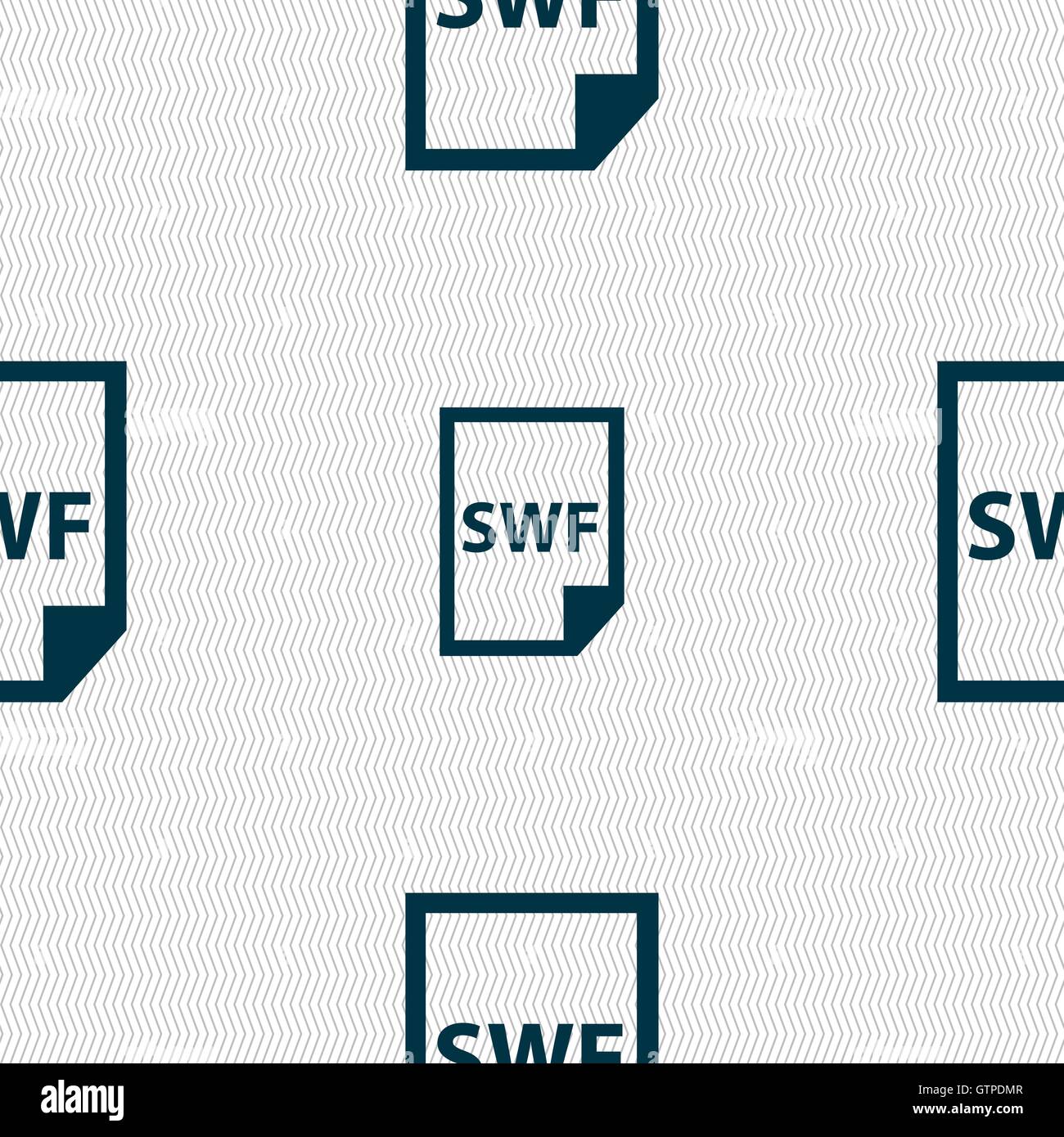 SWF File icon sign. Seamless pattern with geometric texture. Vector ...