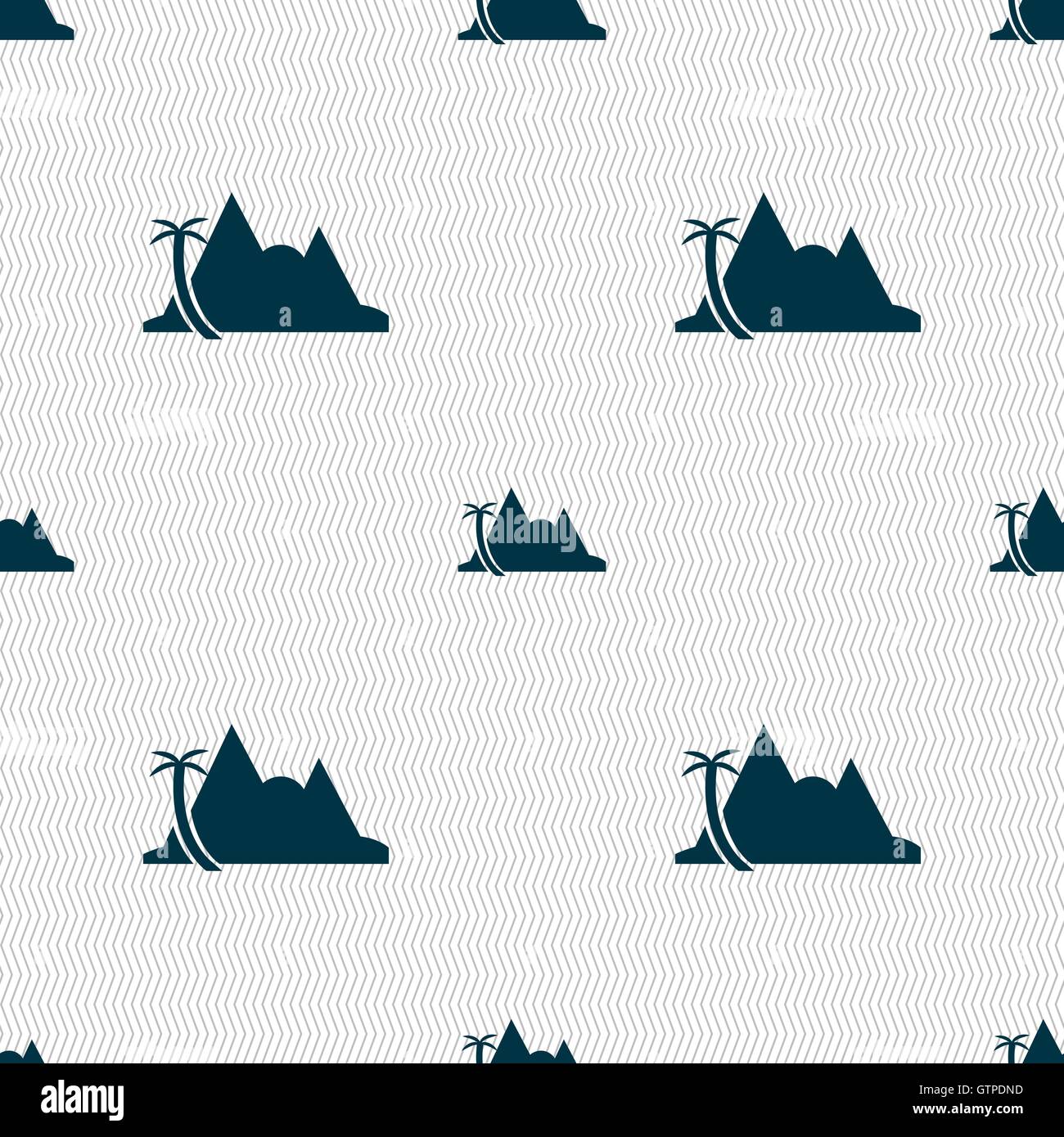 Mirage icon sign. Seamless pattern with geometric texture. Vector Stock ...