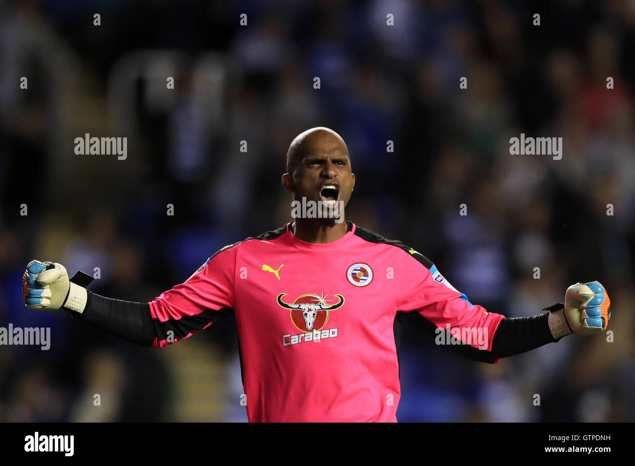 Reading goalkeeper Ali Al-Habsi celebrates the second goal from team ...