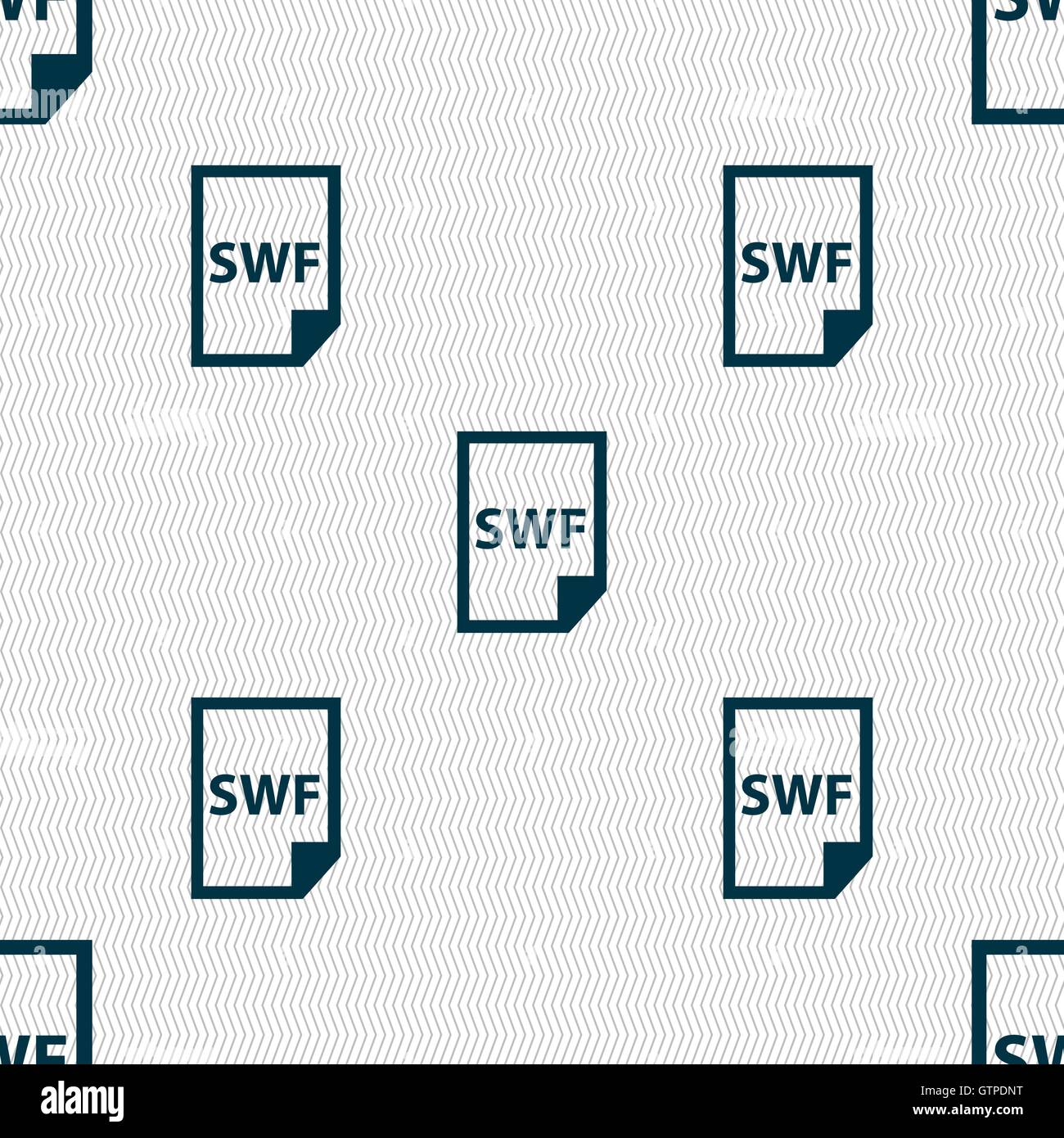 SWF File icon sign. Seamless pattern with geometric texture. Vector ...