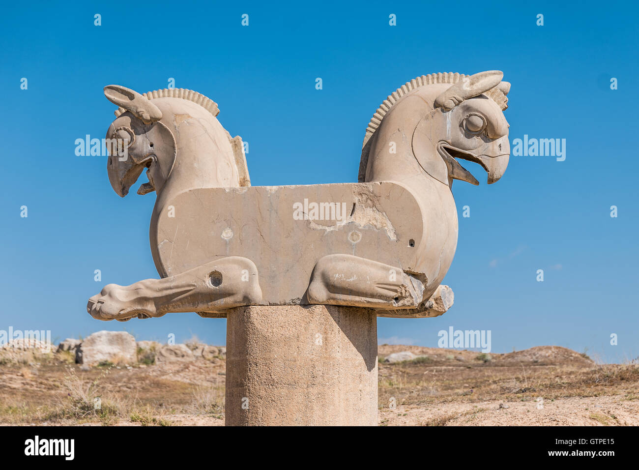 Persian griffin persepolis shiraz iran hi-res stock photography and ...
