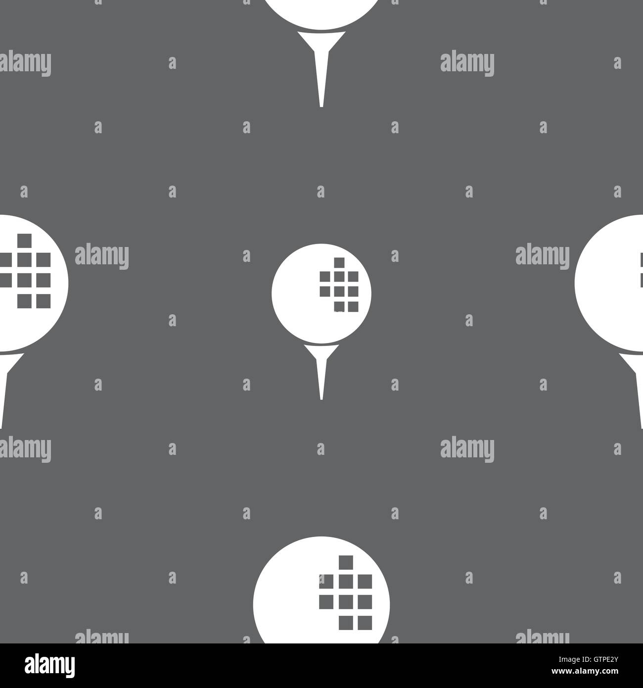 Golf icon sign. Seamless pattern on a gray background. Vector Stock ...