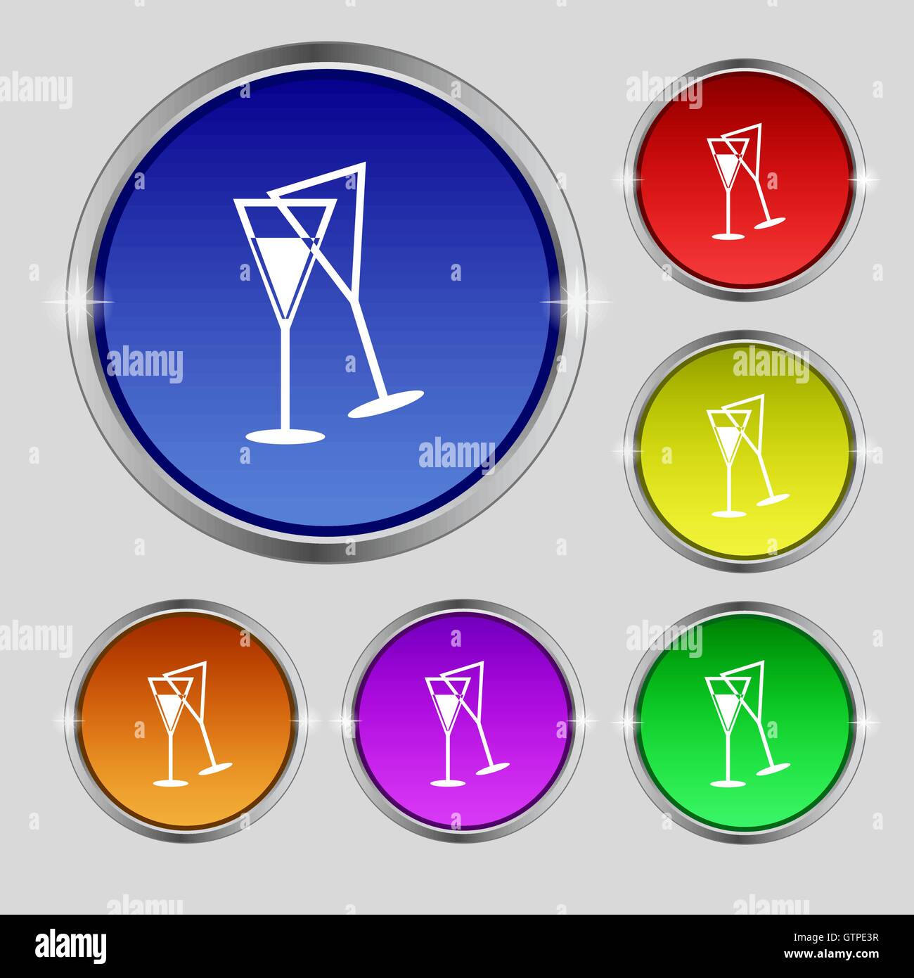 Vintage champagne glass painting hi-res stock photography and images ...