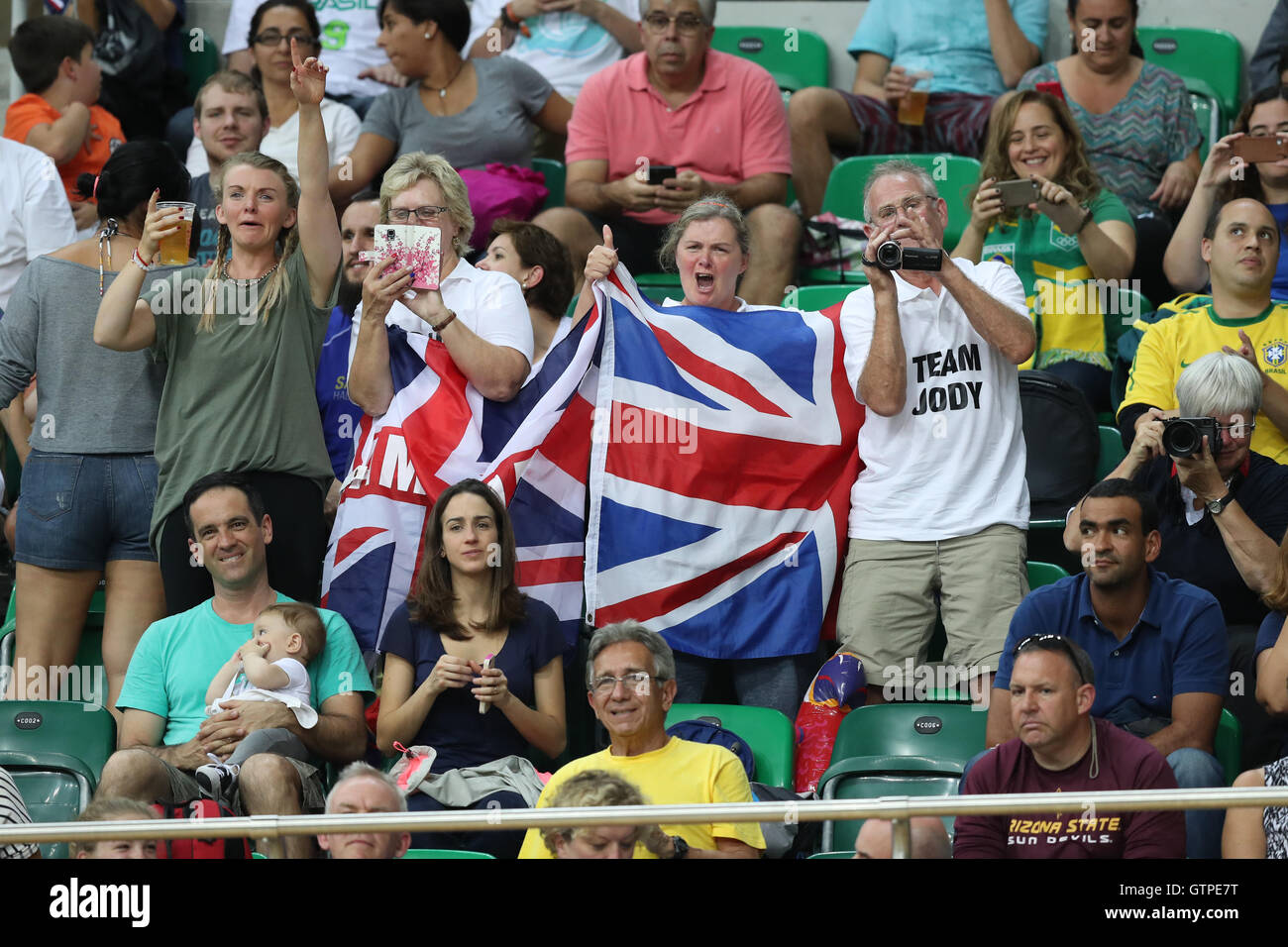 Girlfriend of Jody Cundy (left) and Parents show their support from the ...