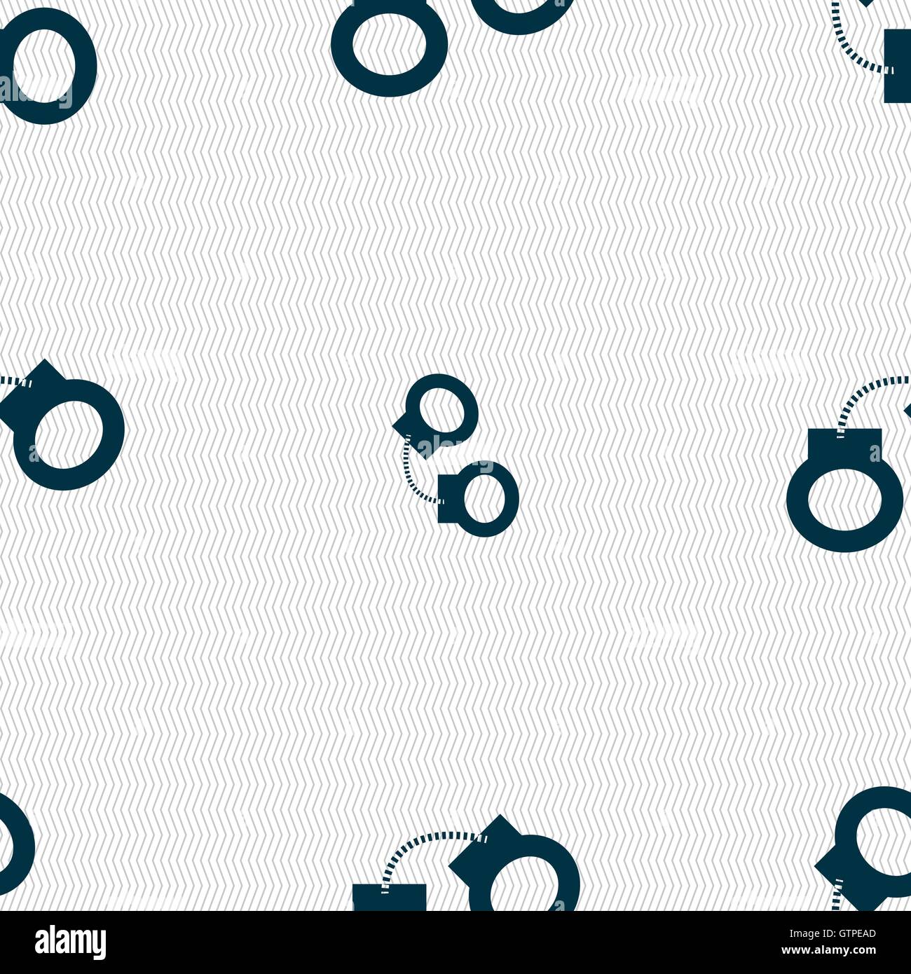 handcuffs icon sign. Seamless pattern with geometric texture. Vector ...