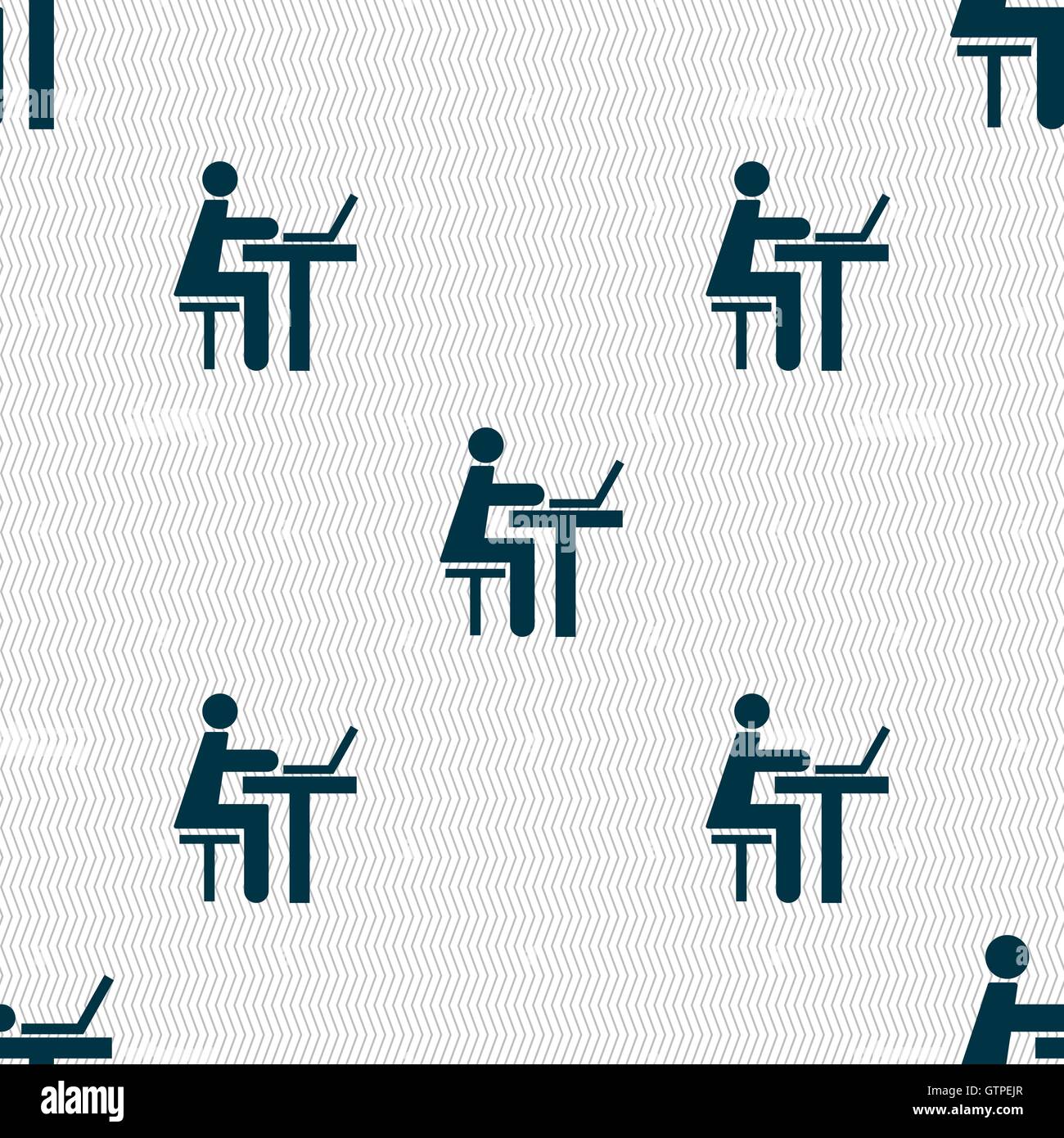 Business man desk office silhouette Stock Vector Images - Alamy