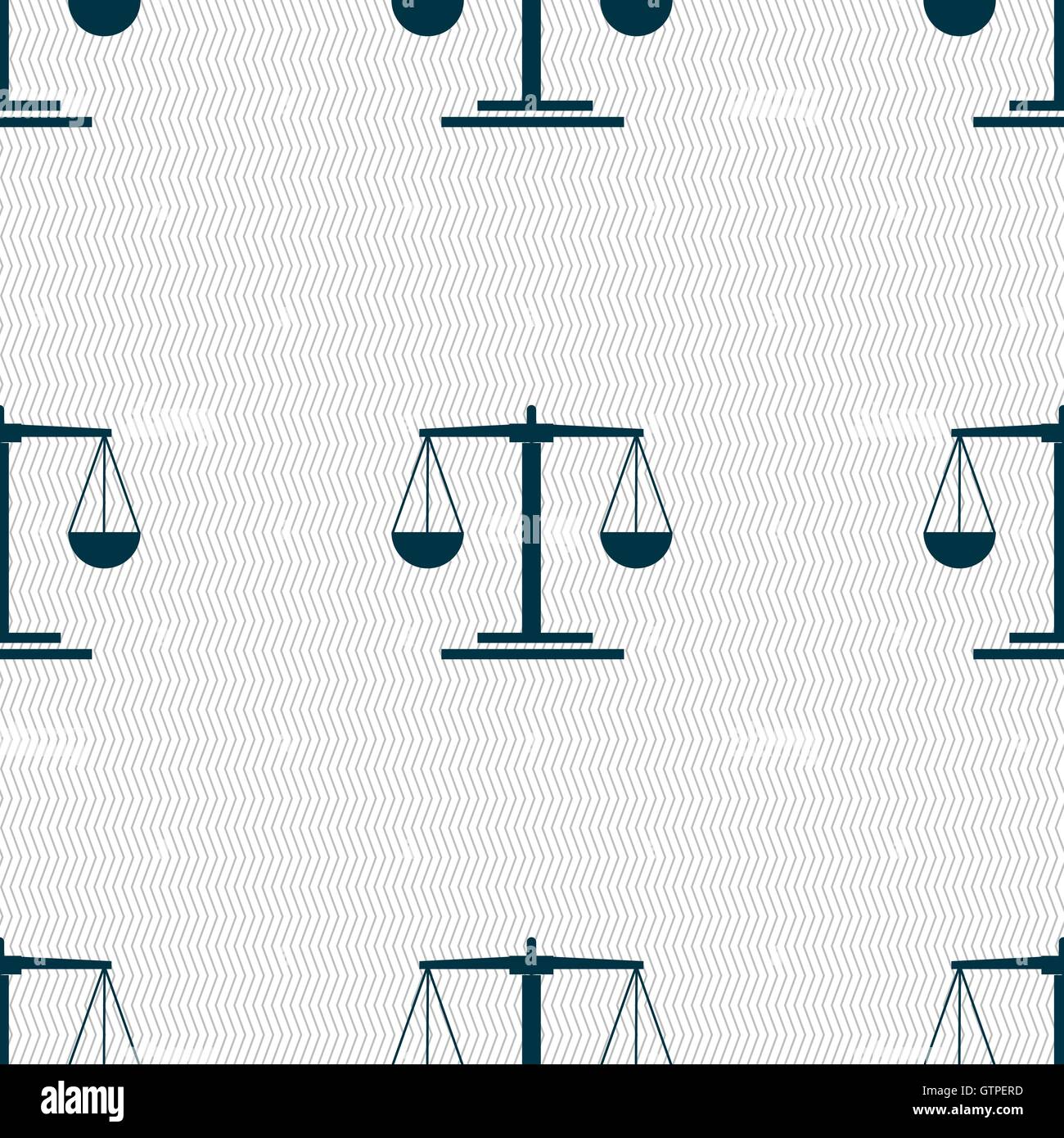 scales Icon sign. Seamless pattern with geometric texture. Vector Stock ...