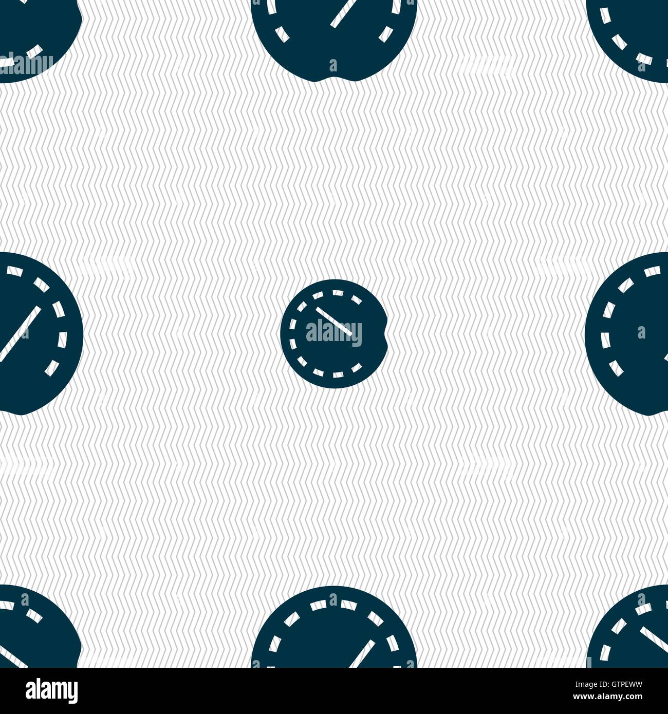 speedometer Icon sign. Seamless pattern with geometric texture. Vector Stock Vector Image & Art ...