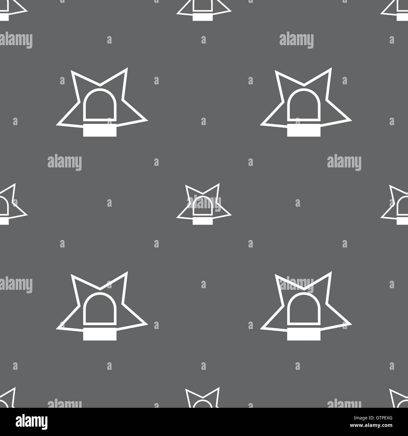 Police single icon sign. Seamless pattern on a gray background. Vector ...