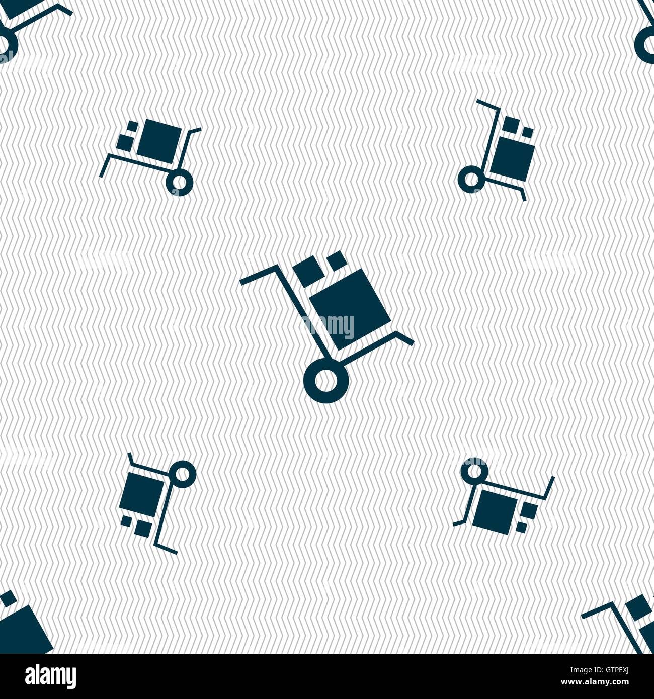 loader Icon sign. Seamless pattern with geometric texture. Vector Stock ...