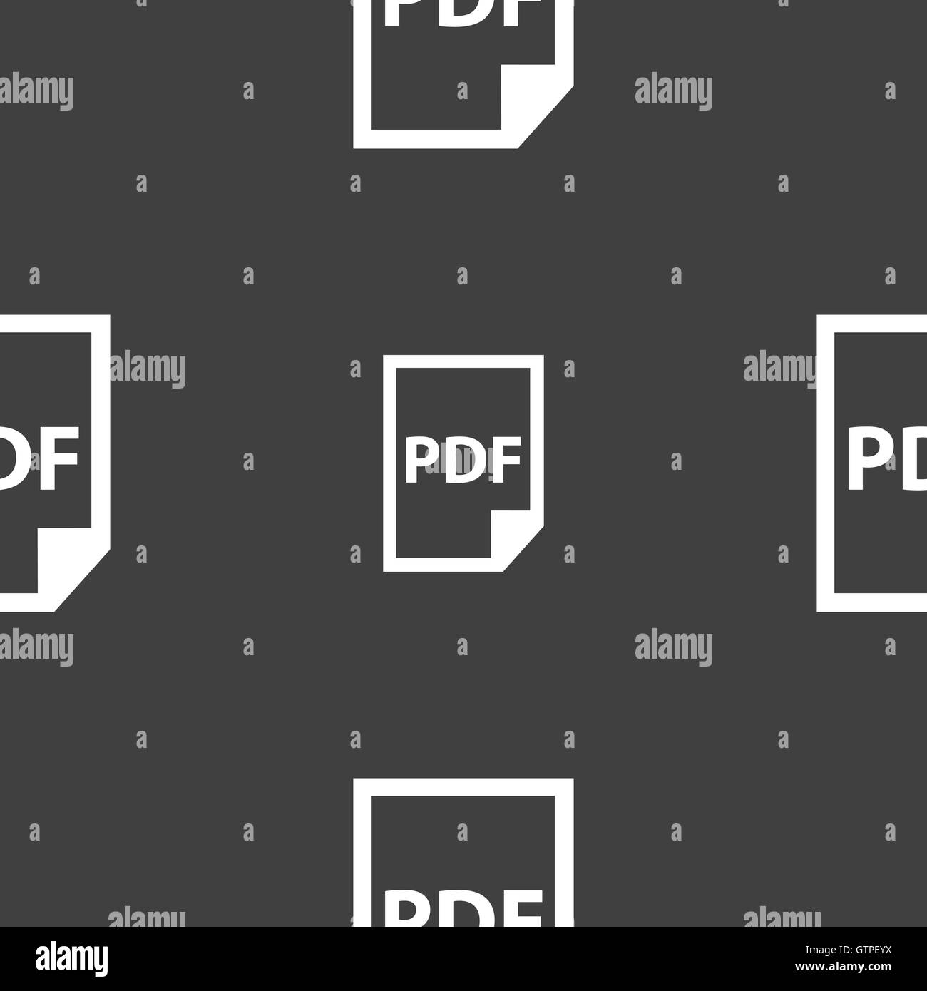 PDF Icon. sign. Seamless pattern on a gray background. Vector Stock ...