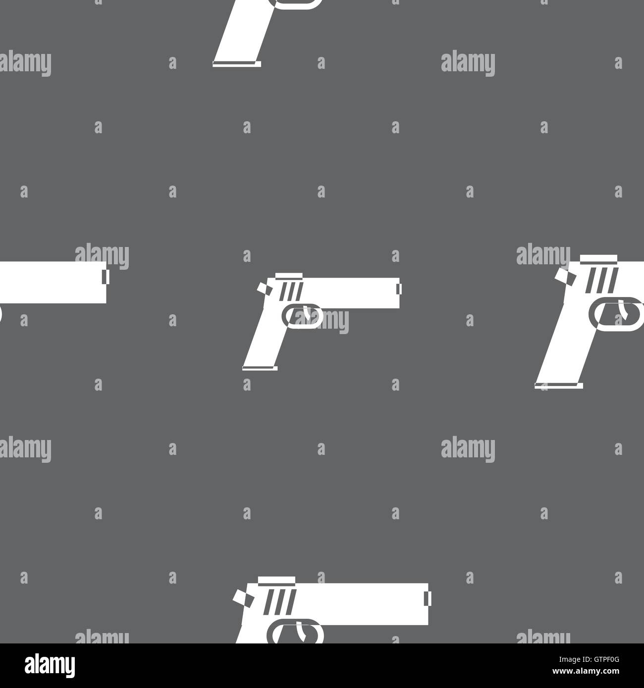 Black revolver on white background Stock Vector Images - Alamy