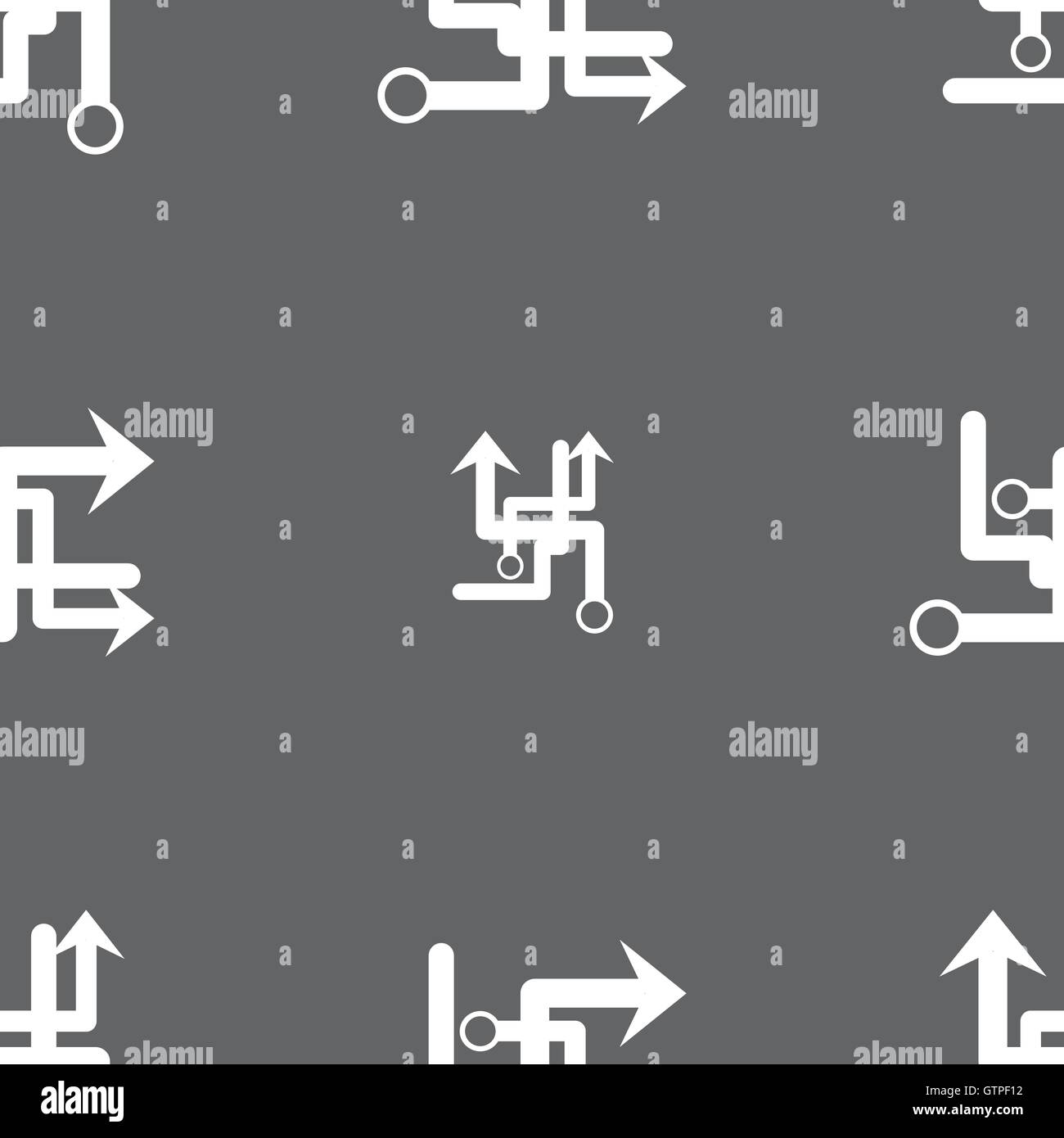 Transfer icon sign. Seamless pattern on a gray background. Vector Stock ...
