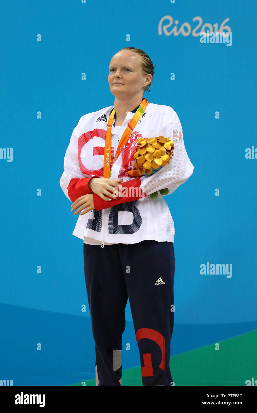 Great Britain's Susannah Rodgers receives her Bronze medal during the ...