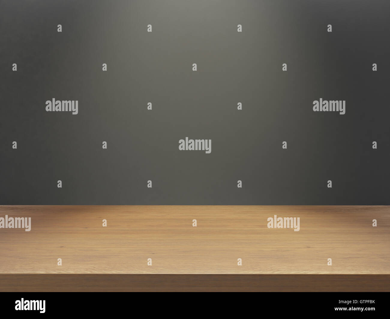 wooden empty desk mock up your product and design 3d render Stock Photo ...