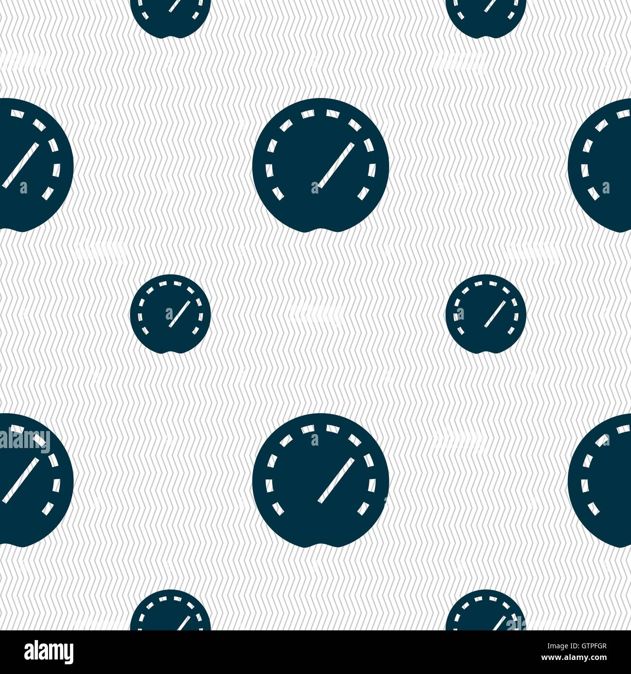 speedometer Icon sign. Seamless pattern with geometric texture. Vector Stock Vector Image & Art ...