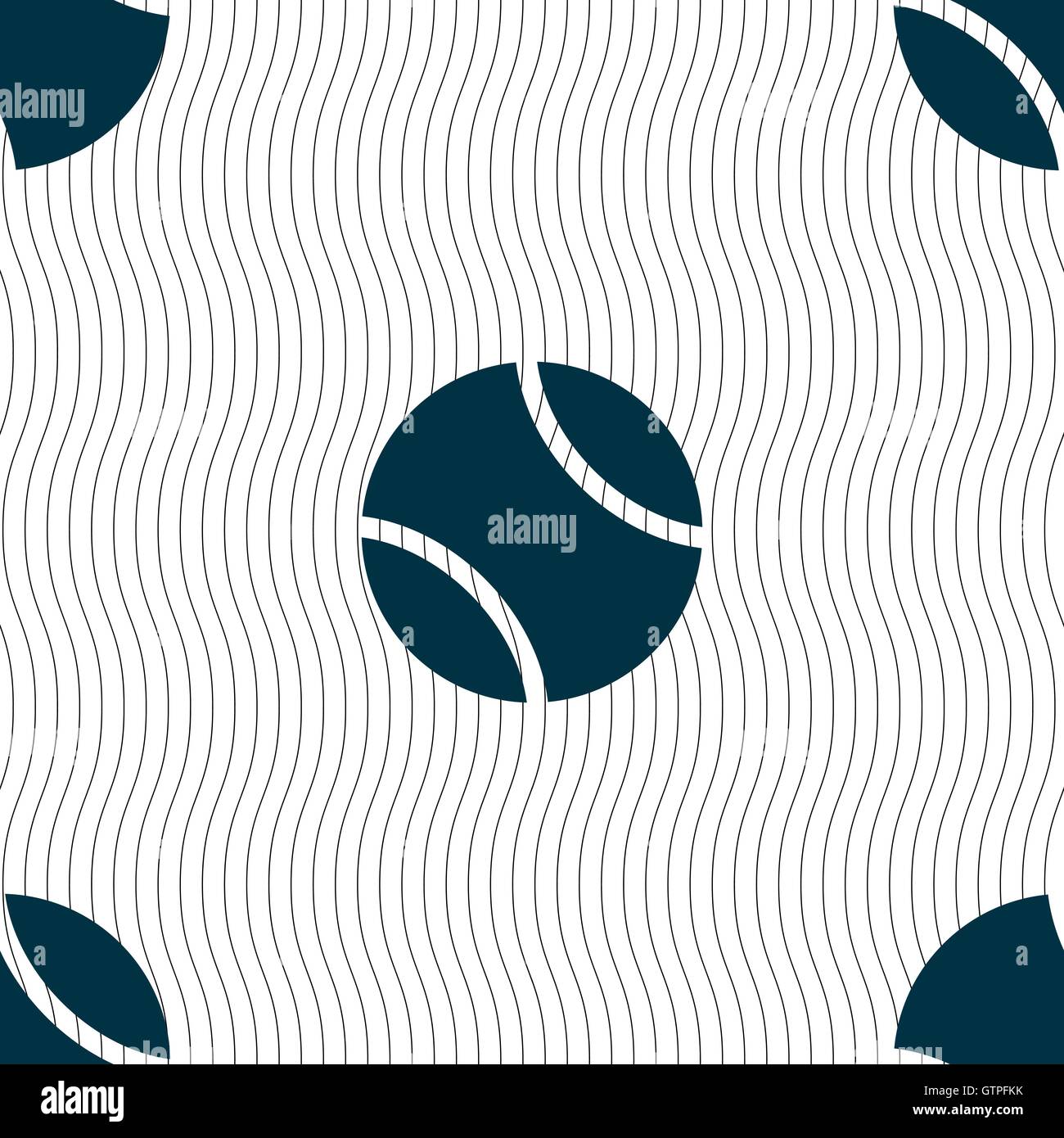 tennis ball icon sign. Seamless pattern with geometric texture. Vector ...