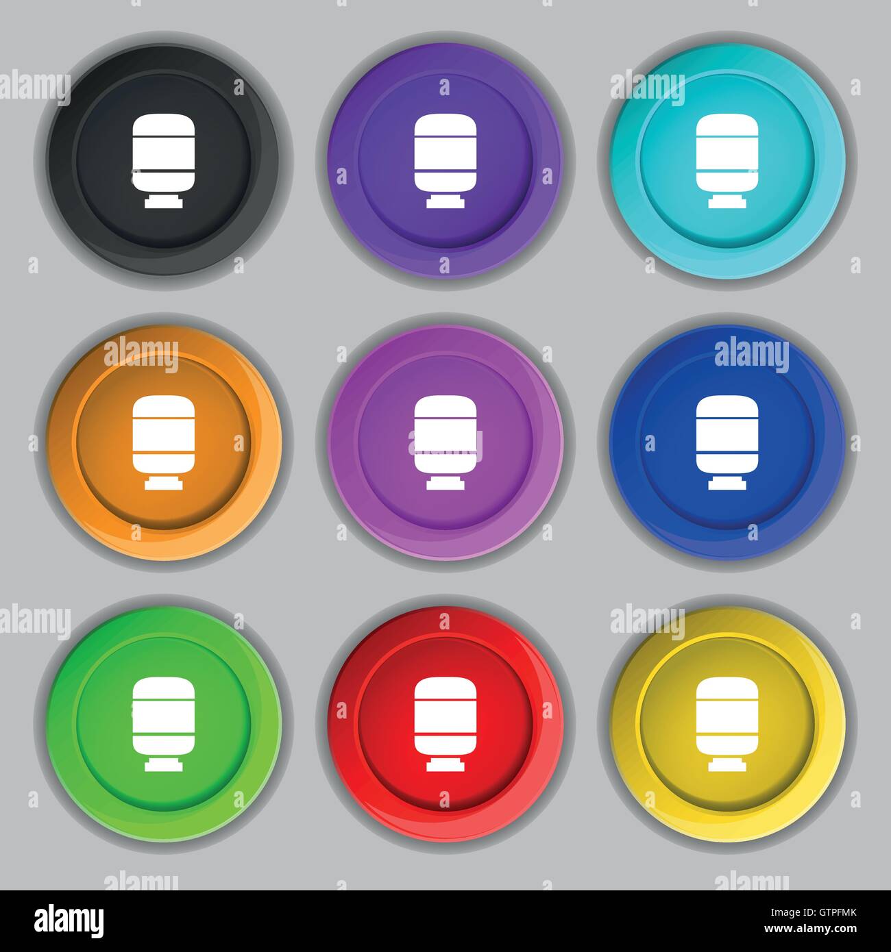 medication icon sign. symbol on nine round colourful buttons. Vector ...