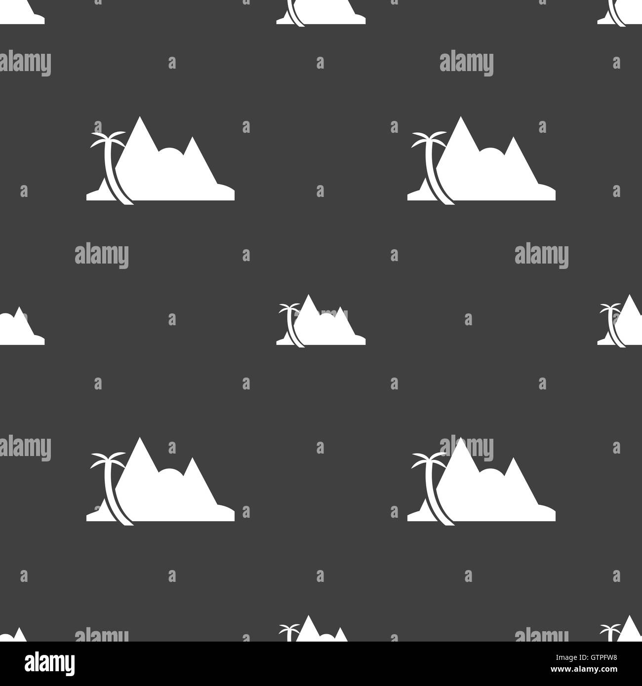 Mirage icon sign. Seamless pattern on a gray background. Vector Stock ...