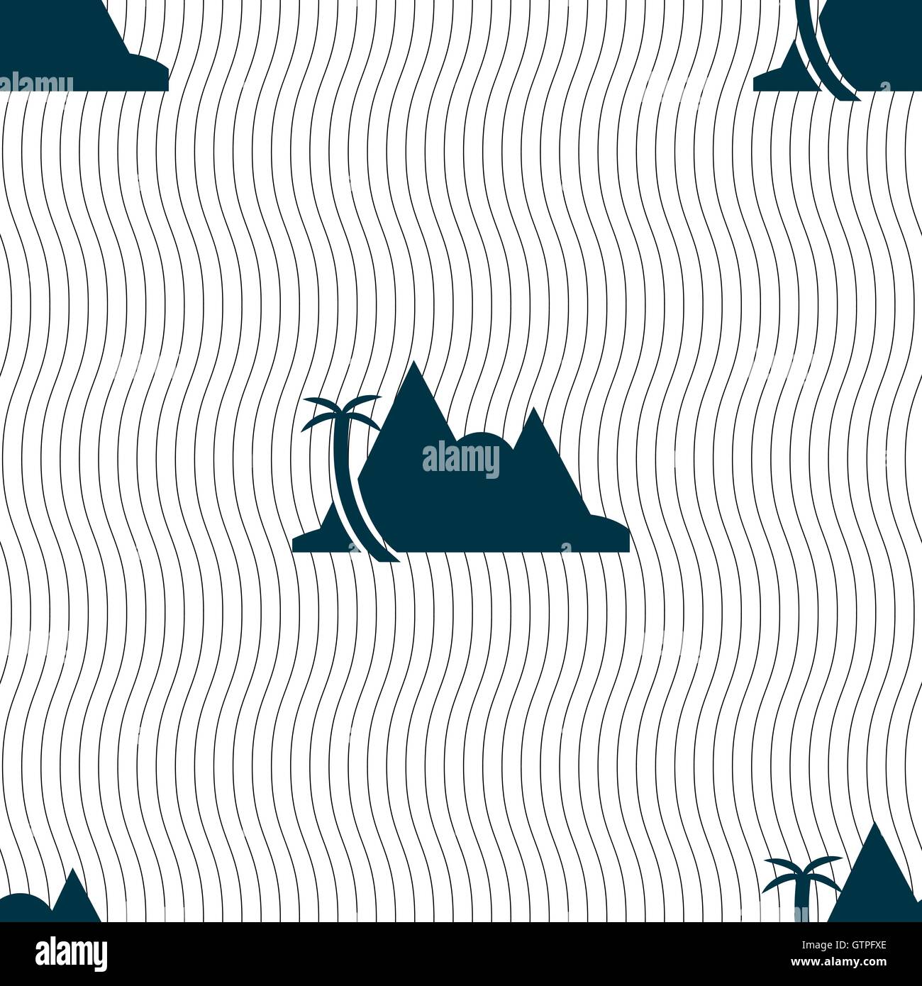 Desert mirage illustration Stock Vector Images - Alamy