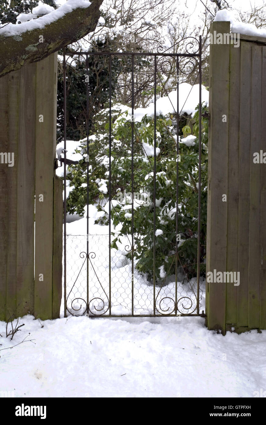 Snowy gate hi-res stock photography and images - Alamy