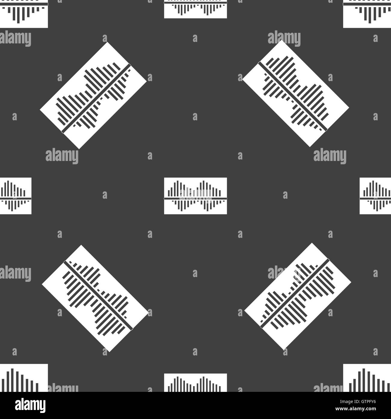 Equalizer icon sign. Seamless pattern on a gray background. Vector Stock Vector Image & Art - Alamy