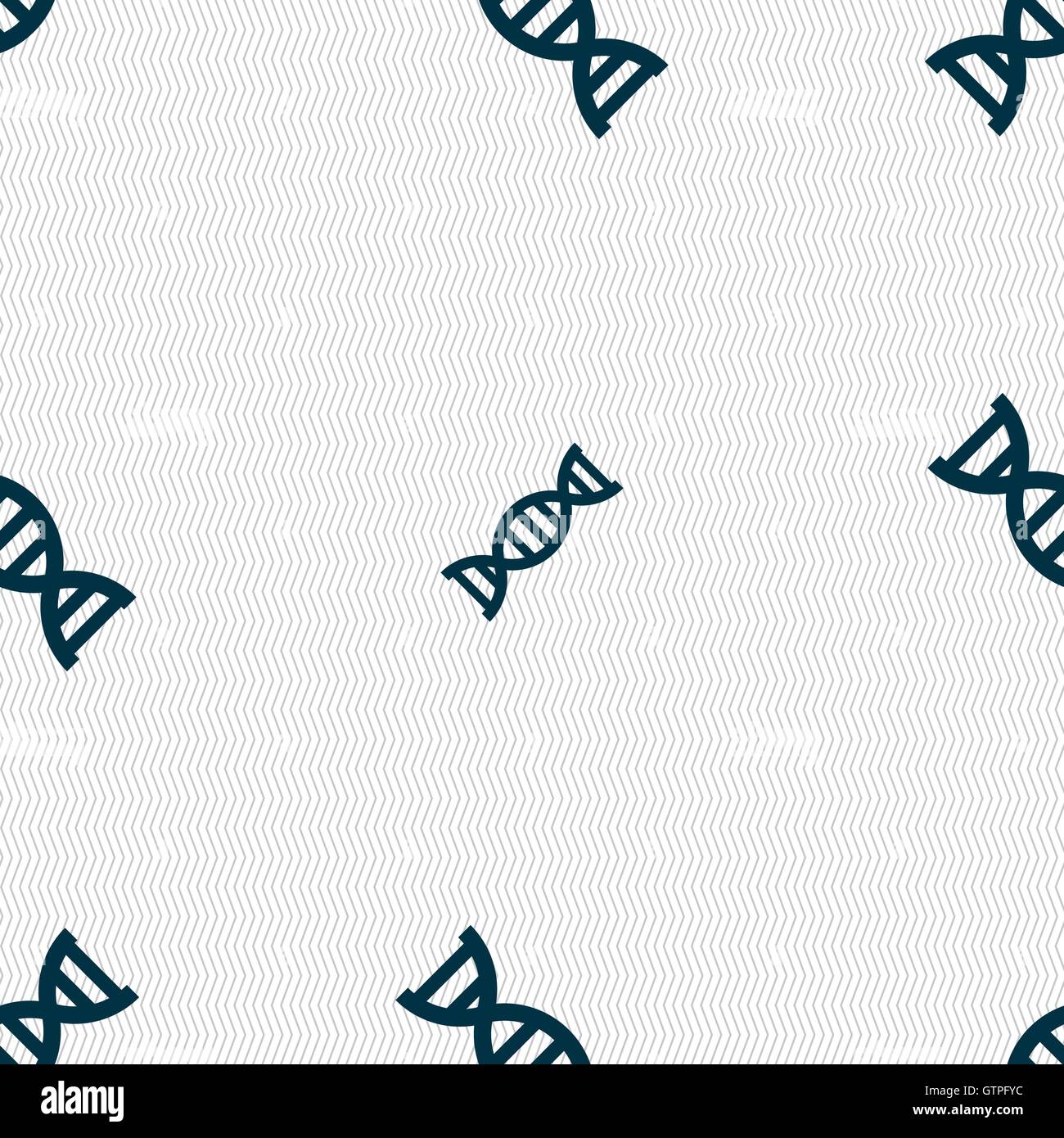 DNA icon sign. Seamless pattern with geometric texture. Vector Stock ...