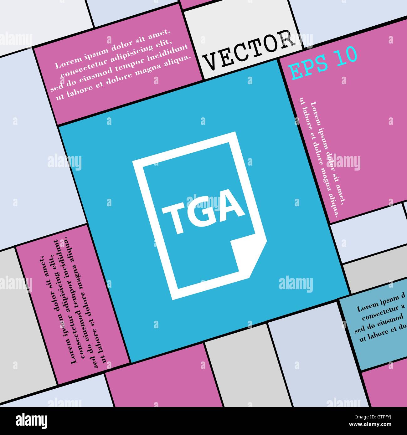 Image File type Format TGA icon sign. Modern flat style for your design ...
