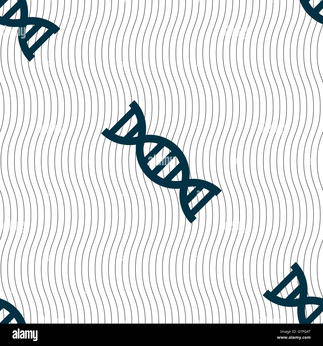 DNA icon sign. Seamless pattern with geometric texture. Vector Stock ...