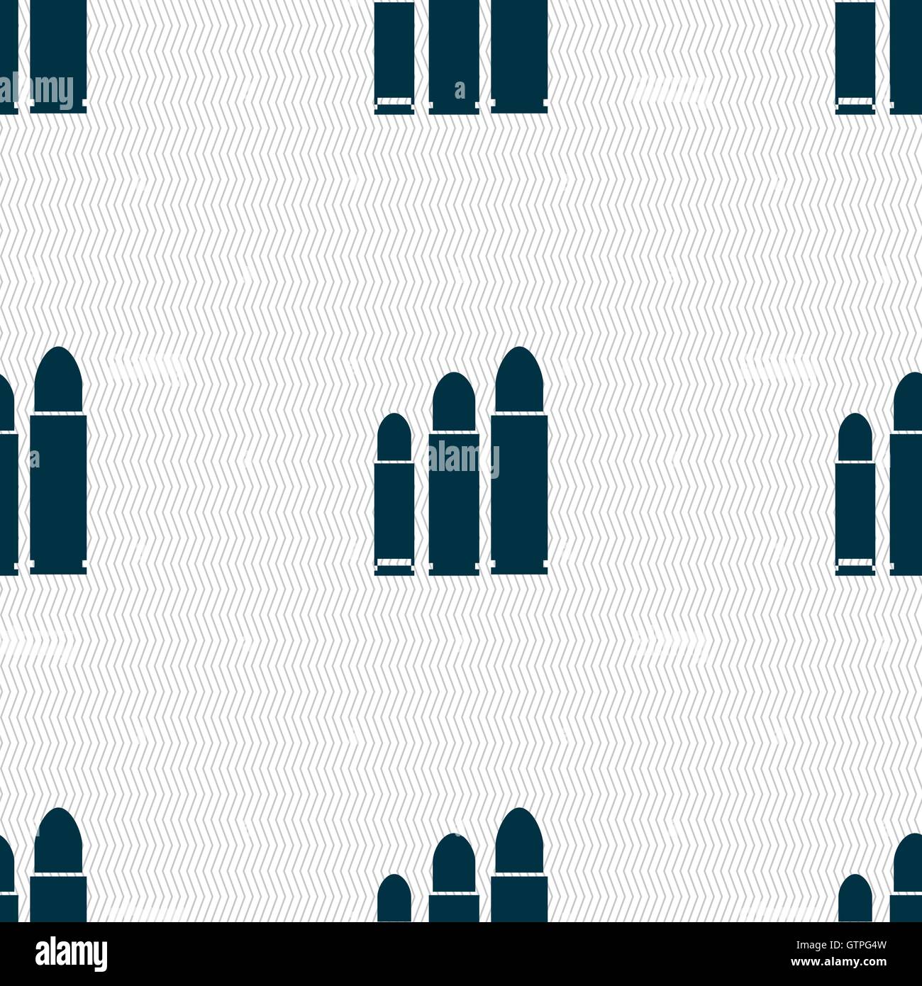 bullet Icon sign. Seamless pattern with geometric texture. Vector Stock ...