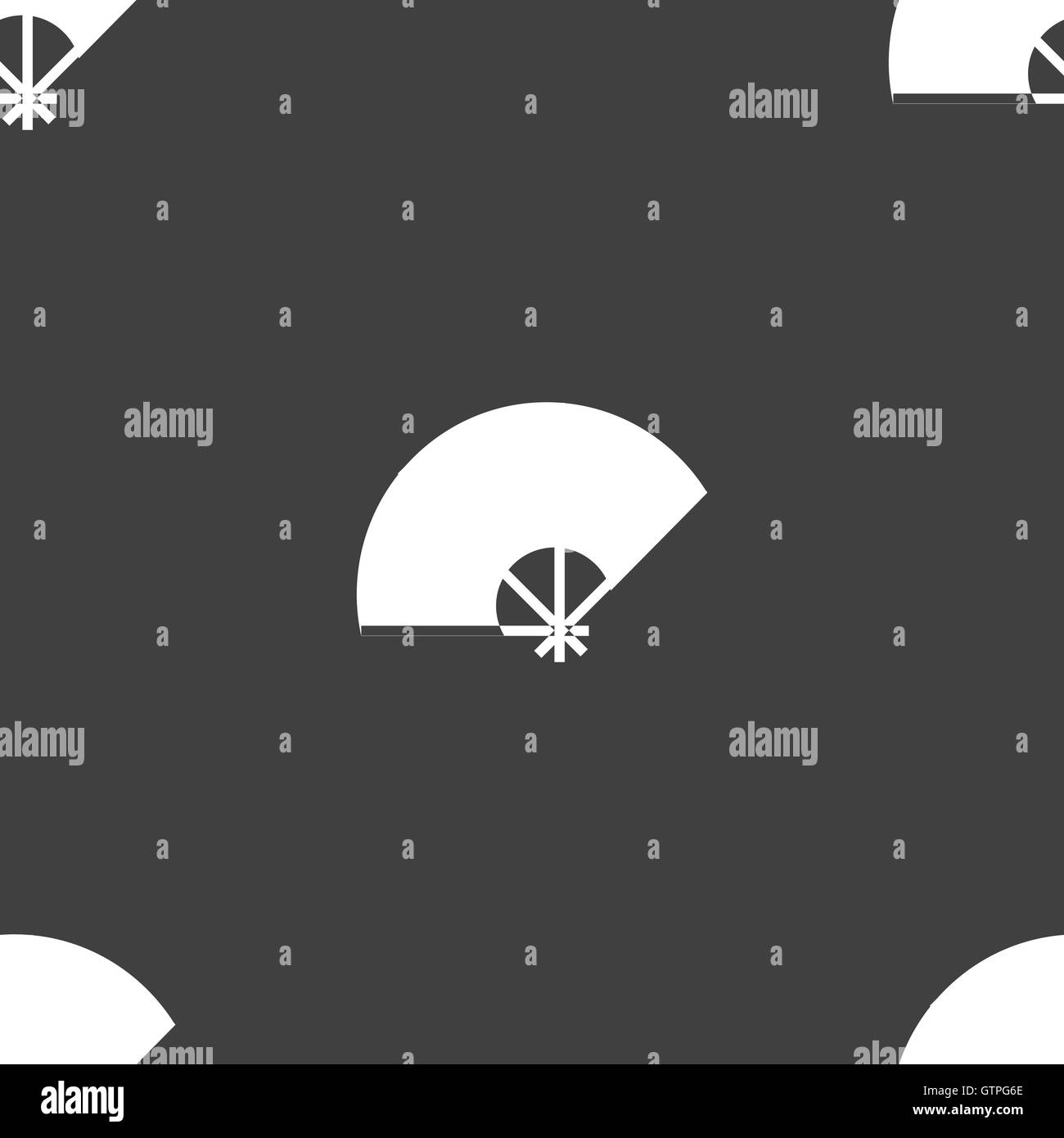 Fan icon sign. Seamless pattern on a gray background. Vector Stock ...