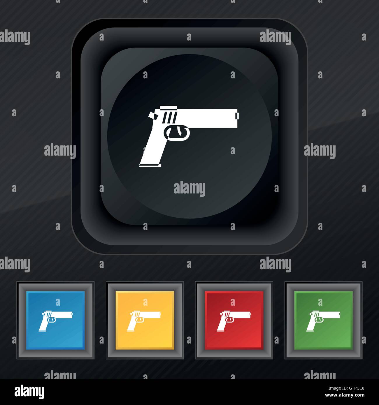 Black Gun Pistol Revolver Silhouette High Resolution Stock Photography ...