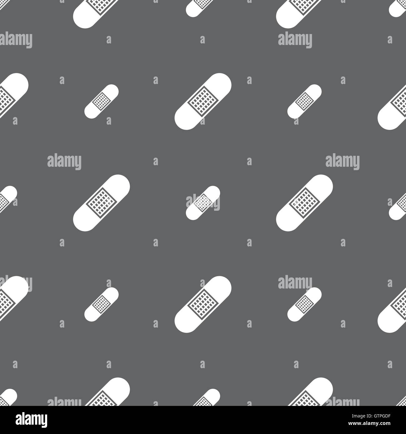 Band Aid Icon sign. Seamless pattern on a gray background. Vector Stock ...