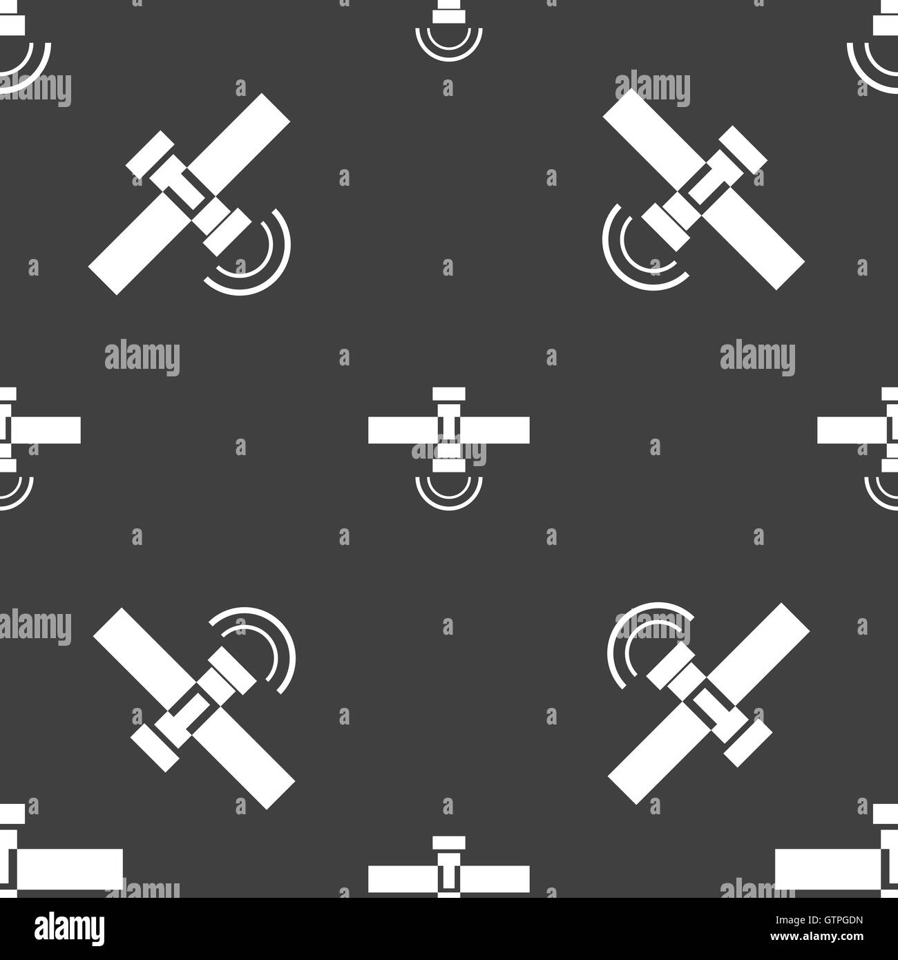 Satellite white flat icons Black and White Stock Photos & Images - Alamy