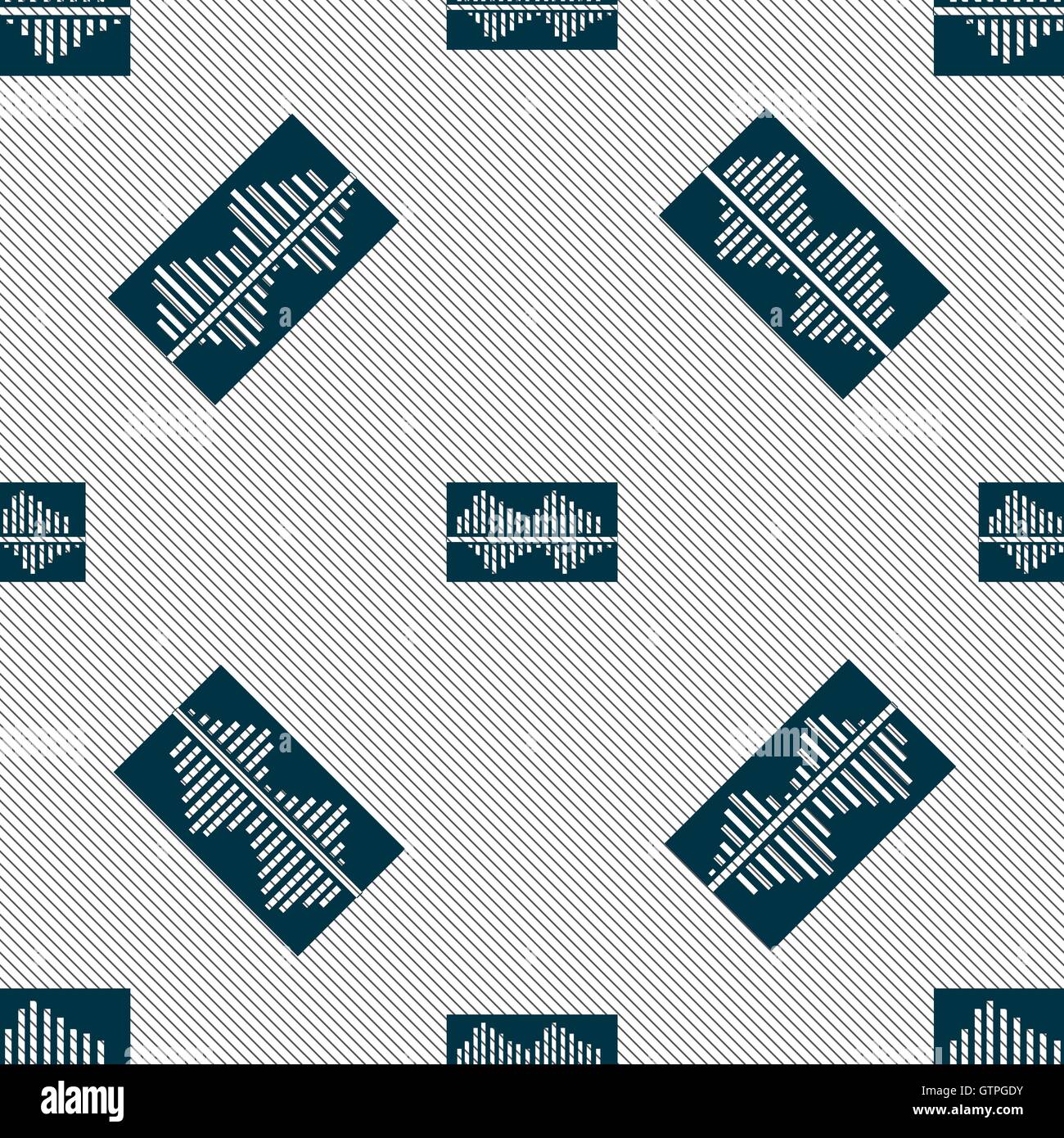 Equalizer icon sign. Seamless pattern with geometric texture. Vector Stock Vector Image & Art ...