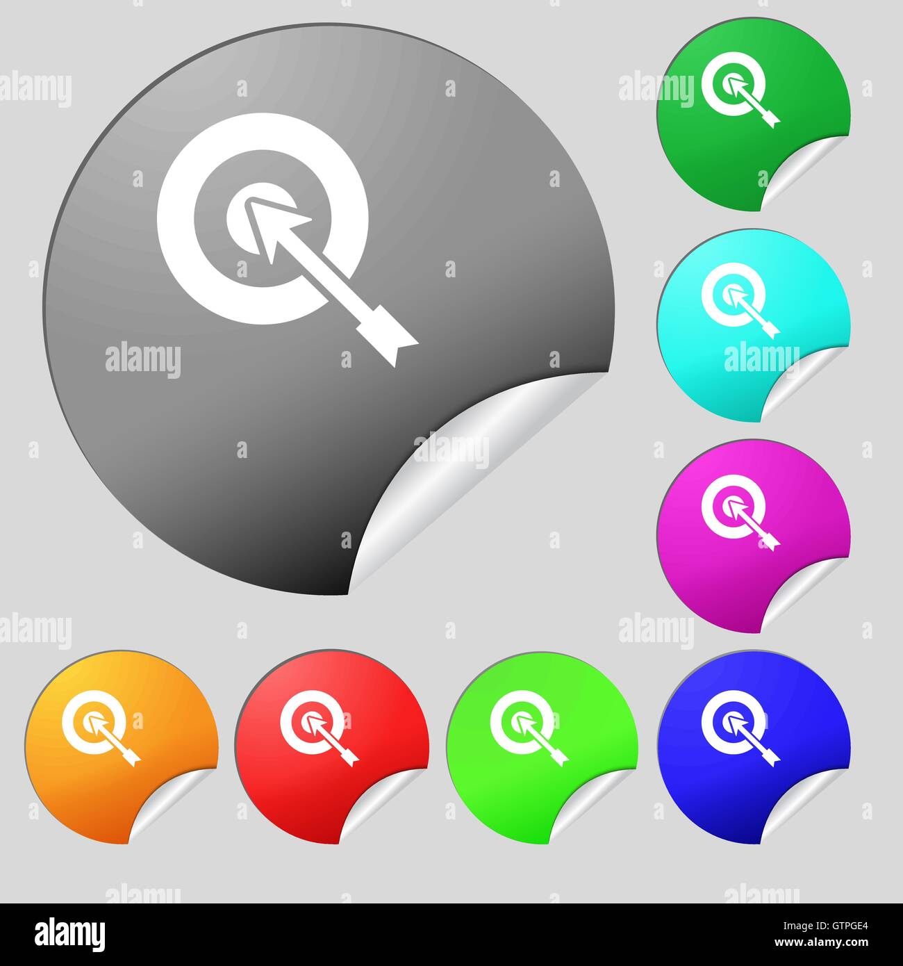 Target round stickers hi-res stock photography and images - Alamy