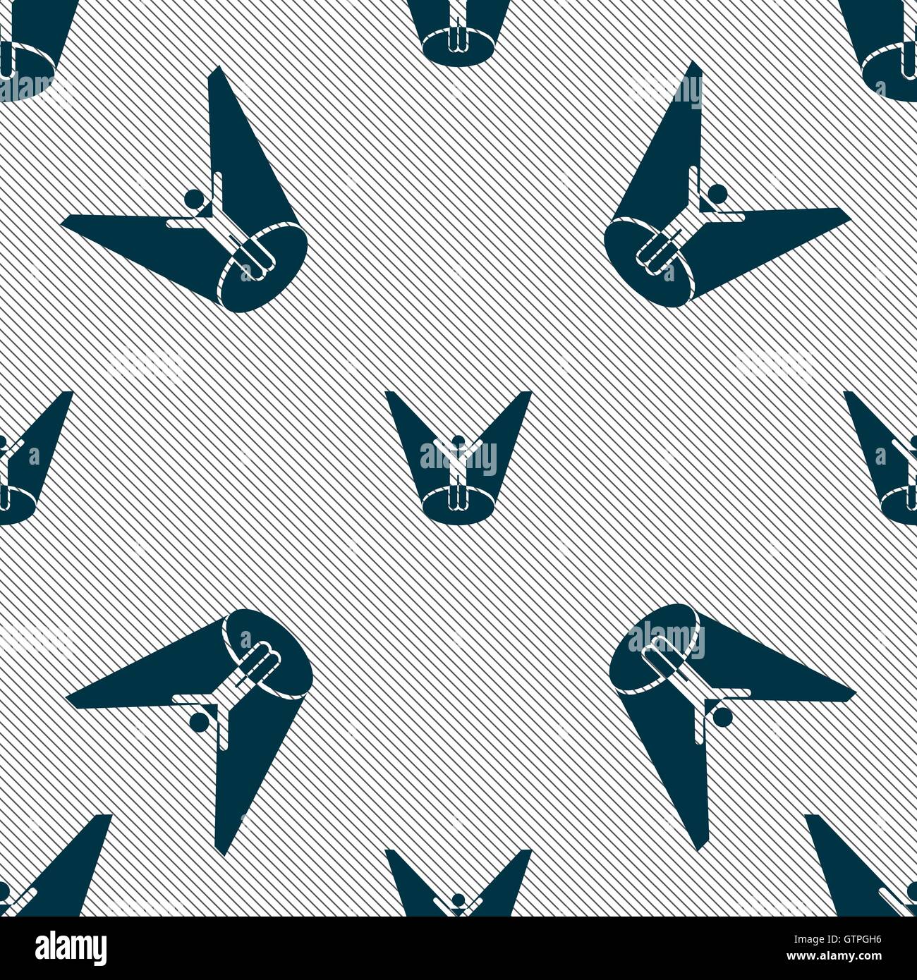 Spotlight icon sign. Seamless pattern with geometric texture. Vector ...