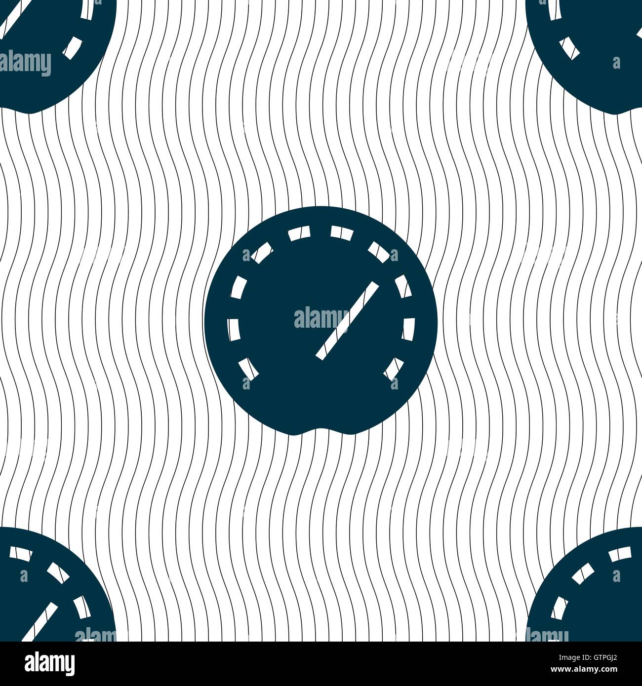 speedometer Icon sign. Seamless pattern with geometric texture. Vector Stock Vector Image & Art ...
