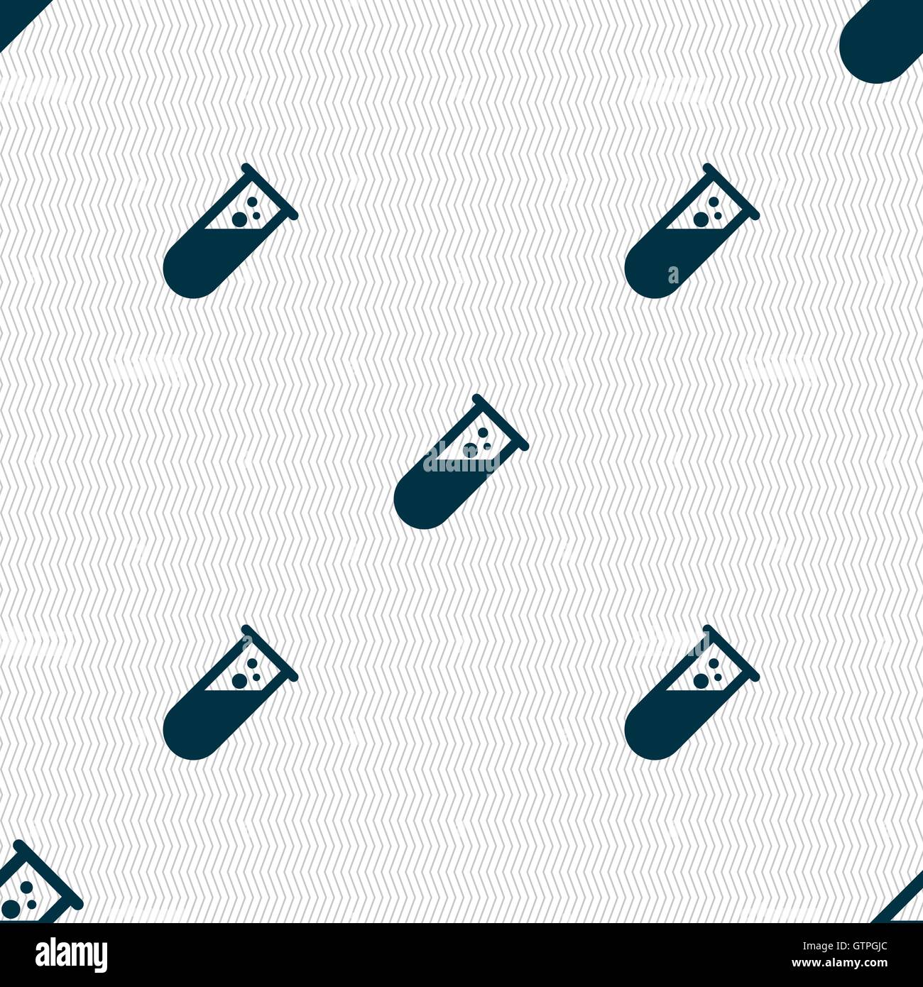 chemistry icon sign. Seamless pattern with geometric texture. Vector ...