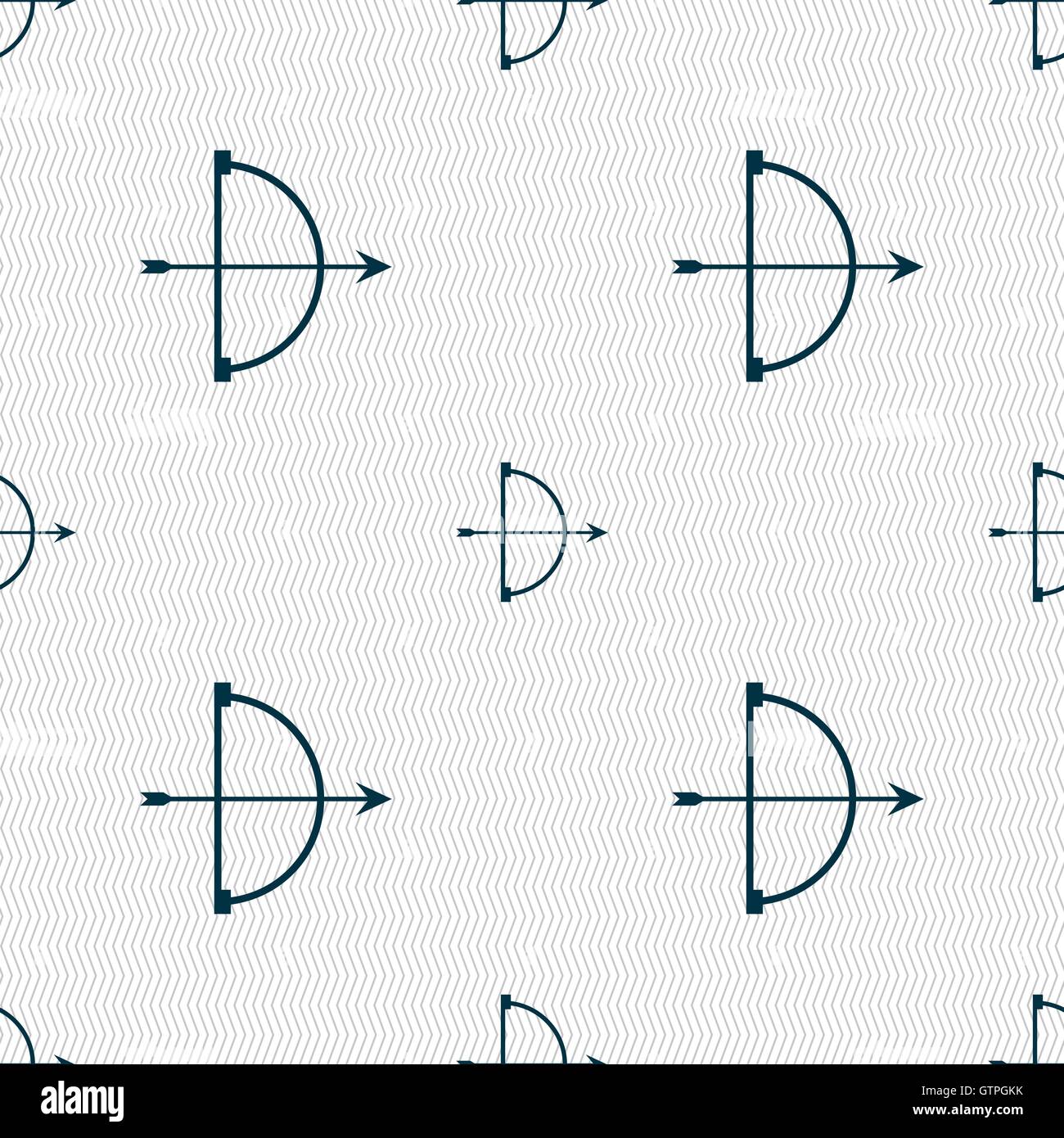 cupid icon sign. Seamless pattern with geometric texture. Vector Stock ...