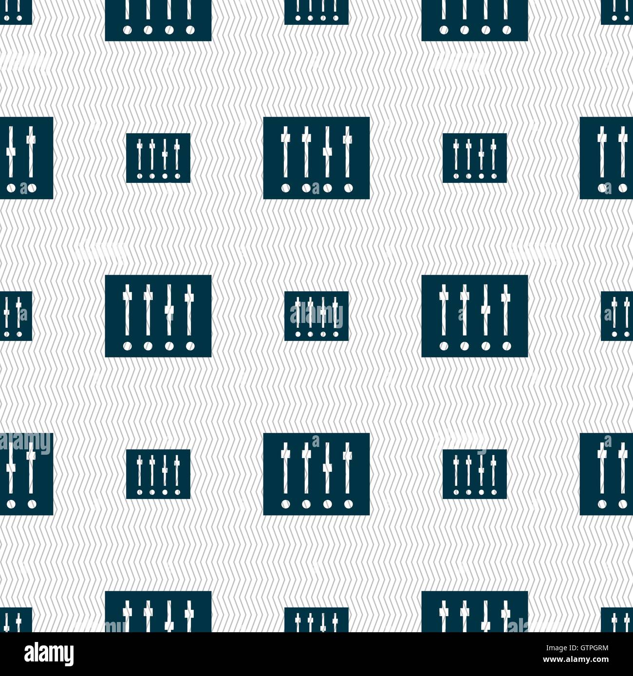 Equalizer icon sign. Seamless pattern with geometric texture. Vector Stock Vector Image & Art ...