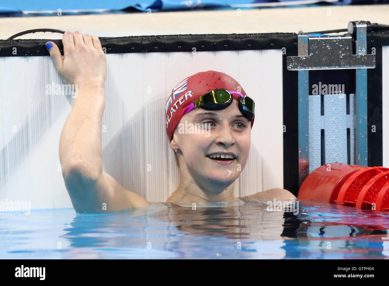 Great Britain's Stephanie Slater reacts after winning Silver in the ...