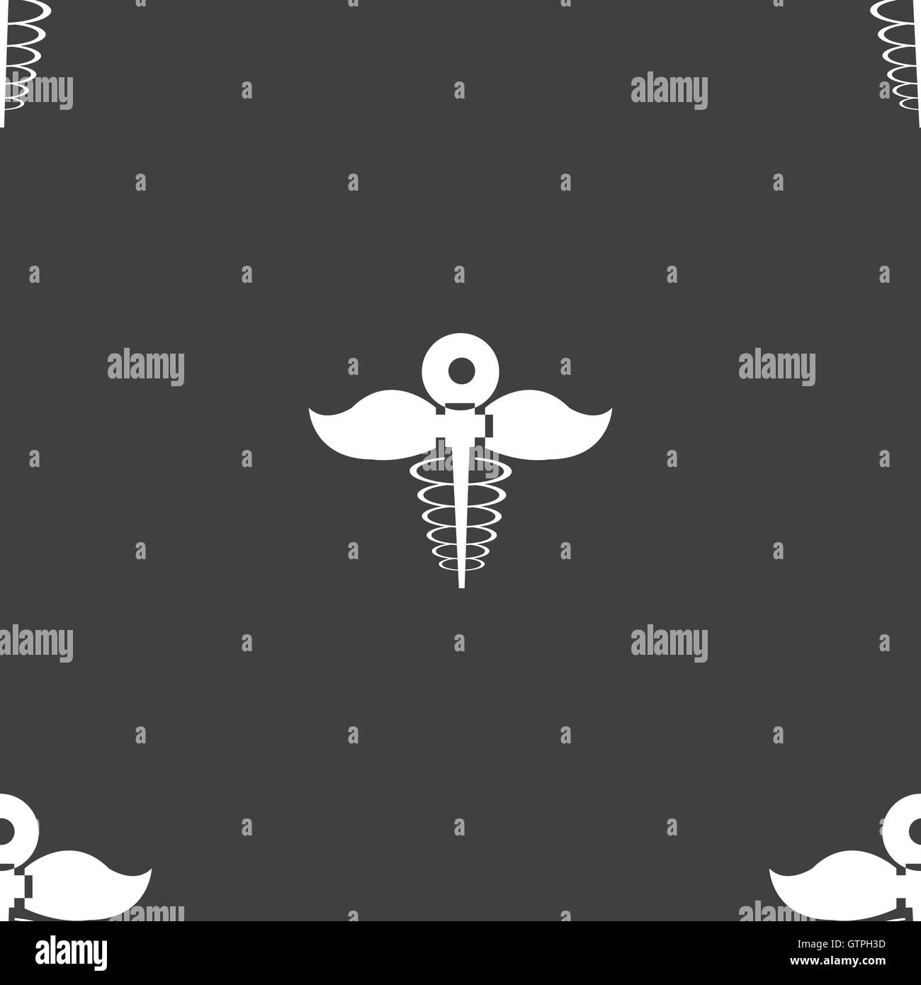 Health care icon sign. Seamless pattern on a gray background. Vector ...