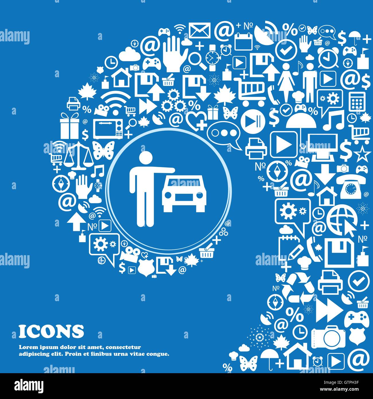 person up hailing a taxi icon . Nice set of beautiful icons twisted ...