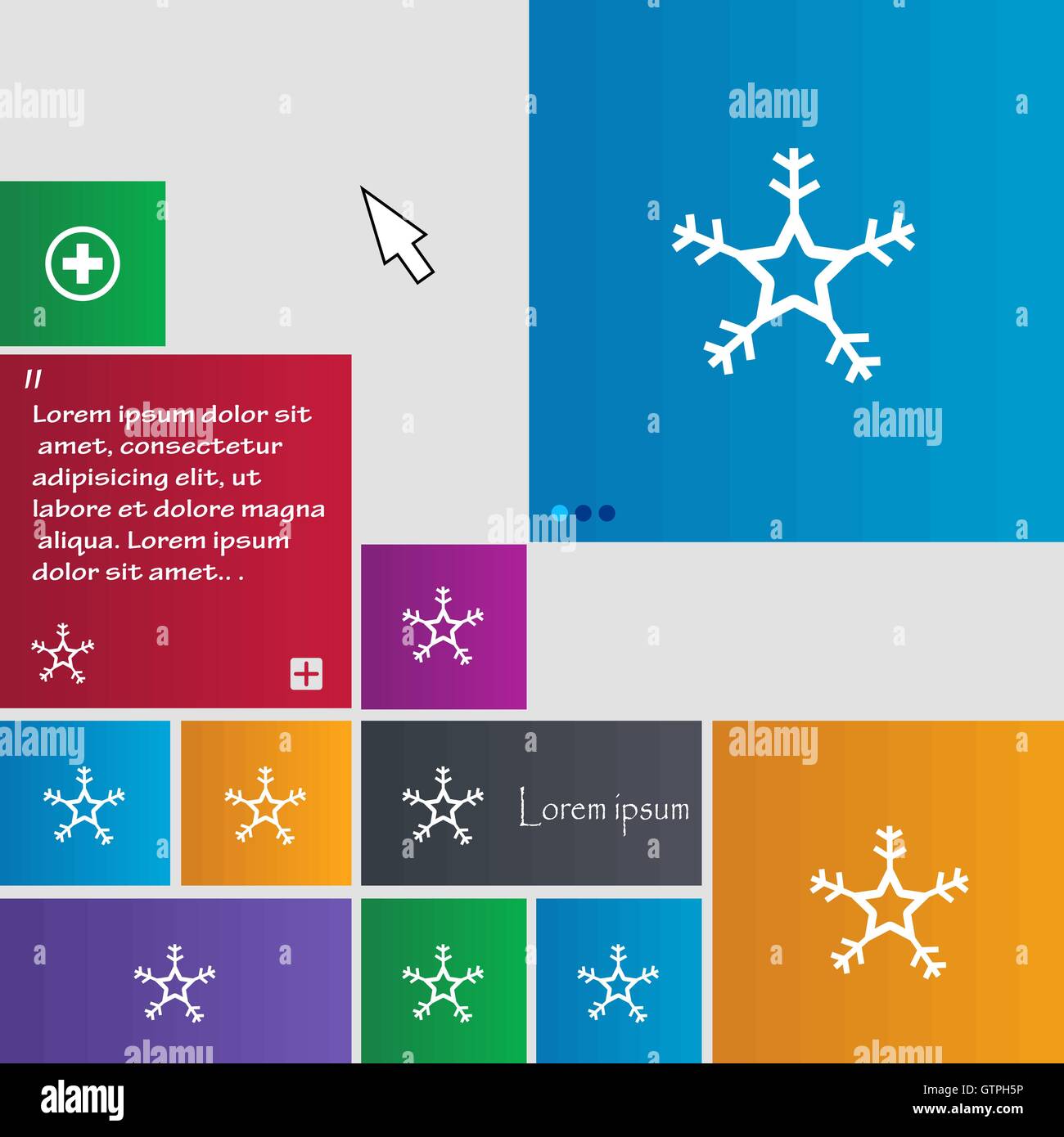 snow icon sign. buttons. Modern interface website buttons with cursor pointer. Vector Stock ...