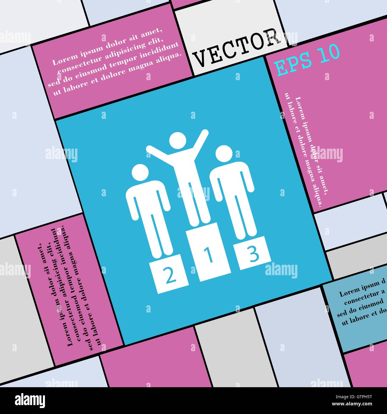 Winners Icon sign. Modern flat style for your design. Vector Stock ...