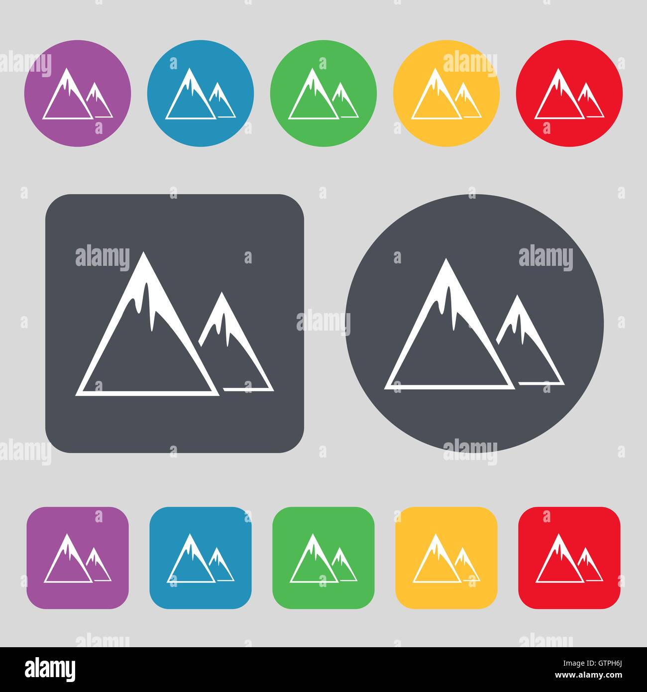 12 mountains Stock Vector Images - Alamy